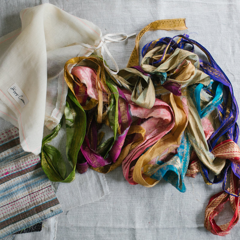 Recycled Sari Border Remnants – Skippy Cotton