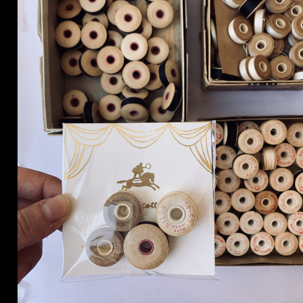 Vintage Paper Bobbins – Skippy Cotton
