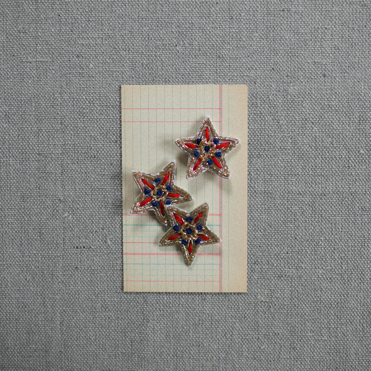 Red/Gold Bullion Stars – Skippy Cotton